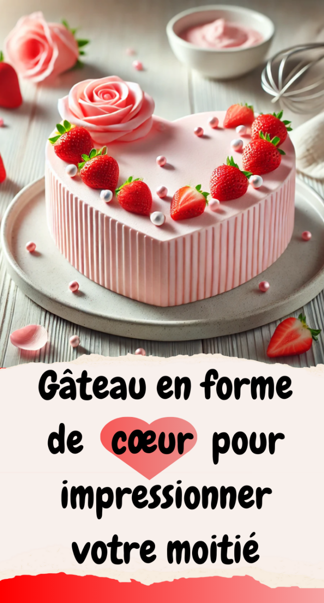 Gâteau en forme de cœur pour impressionner votre moitié